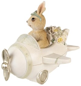 Velikonoční dekorace králík v letadle – 15x11x12 cm