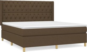 Box spring postel s matrací tmavě hnědá 160x200 cm textil 3132244