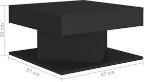 vidaXL Konferenční stolek 57 x 57 x 30 cm dřevotříska [808369] Barva: bílá s vysokým leskem