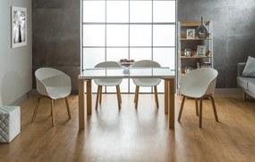 Casarredo - Komfort nábytek Jídelní židle EGO bílá/dub