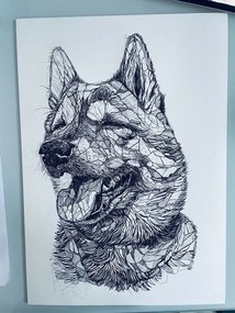 Pet Amour Originální portrét zvířete podle fotografie - Formát A4 Barva: bílé pero
