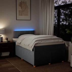 Box spring postel s matrací světle šedá 120x190 cm textil 3288919