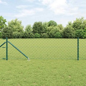 Řetězová plotová konstrukce s hroty 25 x 0,8 m Zelená Síťovina 3351164