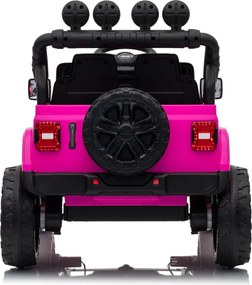 LEAN CARS Akumulátorové vozidlo Jeep Rubicon DK-JWR558 24 V, růžové