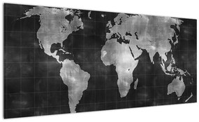 Obraz mapa světa (100x40cm)