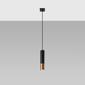 Sollux Lighting Závěsné svítidlo LOOPEZ 1 černé/měď