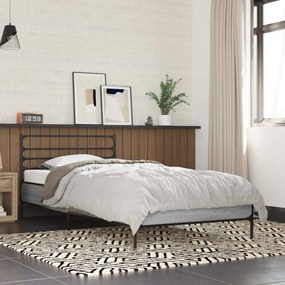 vidaXL Rám postele 75 x 190 cm kompozitní dřevo a kov [845625] Barva: hnědý dub