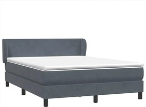 Box spring postel s matrací tmavě šedá 160x210 cm samet 3317362