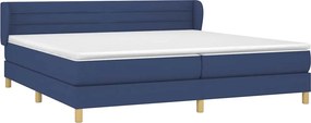 Box spring postel s matrací modrá 200x200 cm textil 3126915