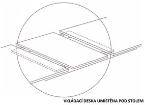 VENTURO jídelní stůl, rozkládací, dub artisan/černá