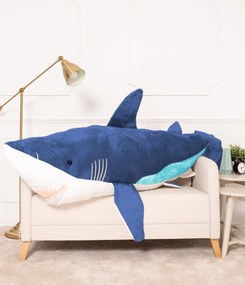 Velký plyšový žralok Adi modrý 200 cm