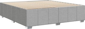 Rám postele bez matrace světle šedý 180 x 200 cm textil 3284853