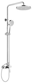 Mereo Mereo, Nástěnná sprchová baterie Eve 150 mm se sprchovou soupravou, ruční a talířovou sprchou o220mm, CBE60104SAE