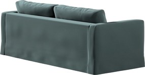 Potah na pohovku IKEA  Karlstad 3-místná, nerozkládací, dlouhý barva zelená látka sametová