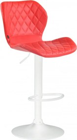 Bhm germany Barová židle Cork, syntetická kůže, bílá / červená