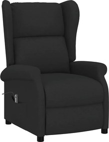 Elektrické polohovací křeslo ušák černé textil 3098321