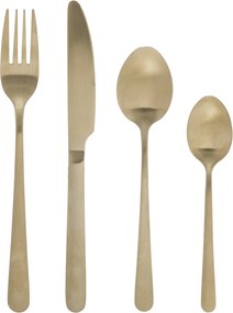 Sada příborů GREEN HARMONY, 24 prvky, zlatá barva