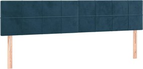 Box spring postel s matrací tmavě modrá 200x200 cm samet 3130983