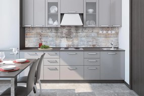 DIMEX | Fototapeta do kuchyně Stará betonová zeď KI-260-297 | 260 x 60 cm | šedá