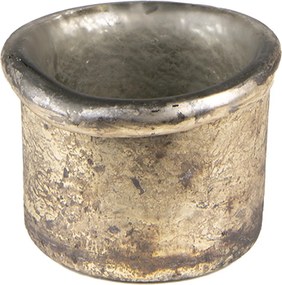 Zlatý skleněný svícen na čajovou svíčku - Ø 8*7 cm