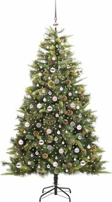 Umělý sklopný vánoční stromeček s kužely Zelená 210 cm 3395100