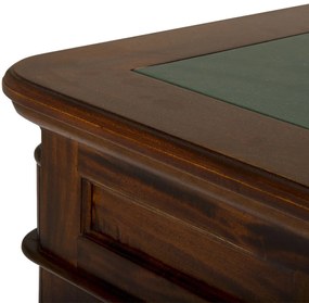 Massive home | Psací stůl Windsor 180 cm zelená kůže masiv mahagon MH0936W