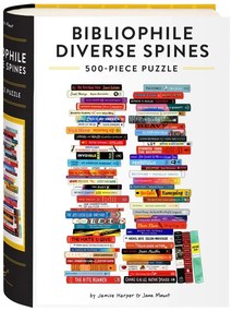 Chronicle Books Puzzle Bibliophile Diverse Spines 500 dílků