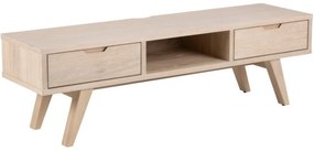 OnaDnes -20% Scandi Přírodní dřevěný televizní stolek Anita 150 x 40 cm