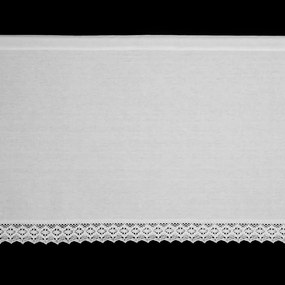 Bílá záclona CLARIE s krajkou 150x60 cm