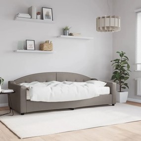 Válenda s matrací taupe 80 x 200 cm textil 3197510