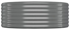 Vyvýšený záhon práškově lakovaná ocel 507x100x36 cm šedý,  319009