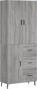 Skříň highboard šedá sonoma 69,5 x 34 x 180 cm kompozitní dřevo 3195921