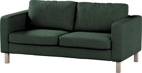 Potah na pohovku IKEA  Karlstad 2-místná, nerozkládací, krátký barva zelená látka pletený vzor