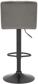 Barová židle Wragby - samet | šedá