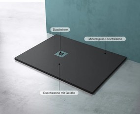 Sprchová vanička z litého mramoru DOPORRO MADISON 80x80