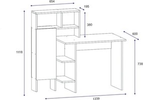 Pracovní stůl Bugra White