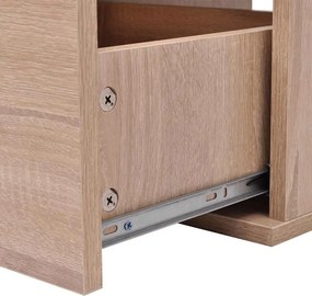 11kusový set koupelnového nábytku s umyvadlem a baterií, béžový 273688