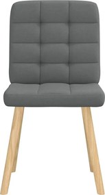Jídelní židle 4 ks tmavě šedé textil 3315192
