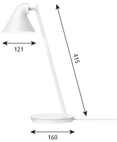 Louis Poulsen NJP Mini LED stolní lampa bílá