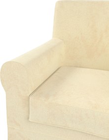 Potah na křeslo IKEA Ektorp Jennylund barva ekr látka lesklé, sametová
