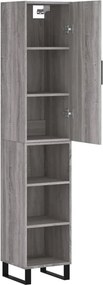 Skříň highboard šedá sonoma 34,5 x 34 x 180 cm kompozitní dřevo 3199007