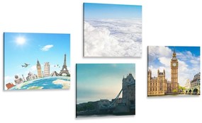Set obrazů výlet do Londýna Varianta: 4x 60x60
