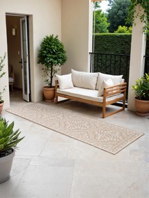 NORTHRUGS, Běhoun Duet Rosel 106252 Beige/White - na ven i na doma, 80x250, béžová, chodba / předsíň