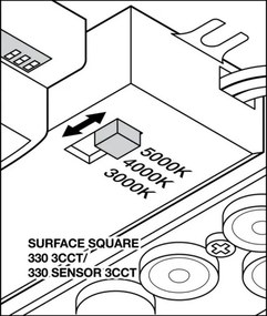 LED svítidlo LEDVANCE SF Square 24W 3000K 330mm IP44 s pohybovým čidlem