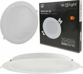 LED zapuštění 24W kulaté stropní svítidlo 4000K 2640lm - neutrální bílá