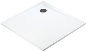 Polimat Perrito White čtvercová sprchová vanička imitace kamene, litý mramor Rozměr vaničky: 80x80cm