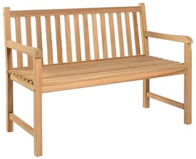 vidaXL Zahradní lavice s modrou poduškou 120 cm masivní teak