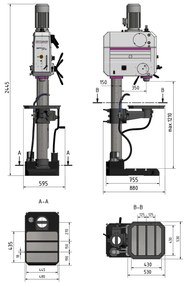 Sloupová převodová vrtačka OPTIdrill DH 45 V