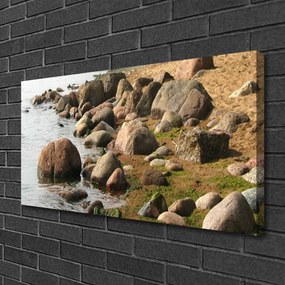 Obraz na plátně Kameny Moře Krajina 100x50 cm