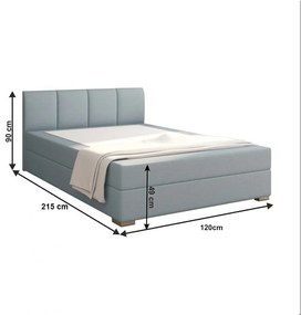 Tempo Kondela Čalouněná postel RIANA KOMFORT 120x200, s úložným prostorem, mentolová
